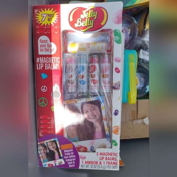 Lotta Luv | Makeup | 7pc Jelly Belly Lip Balm Mirror Frame | Poshmark